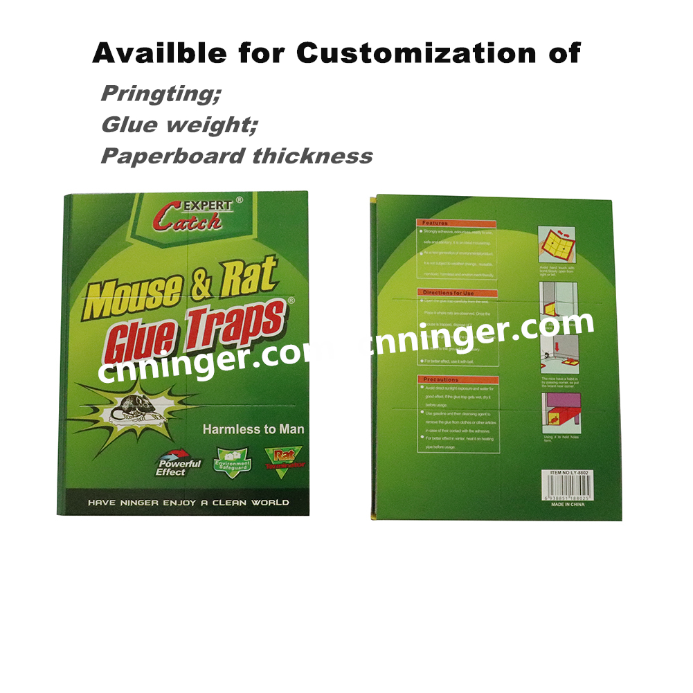 China Ninger Rat glue board mouse sticky adhesive glue paper traps